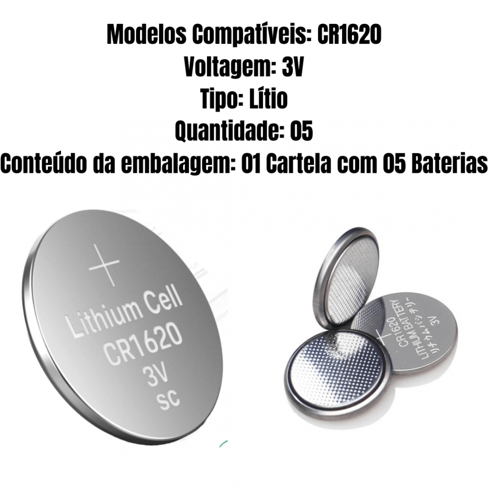 Bateria Pilha 3v Cr1620 (blister C/5)