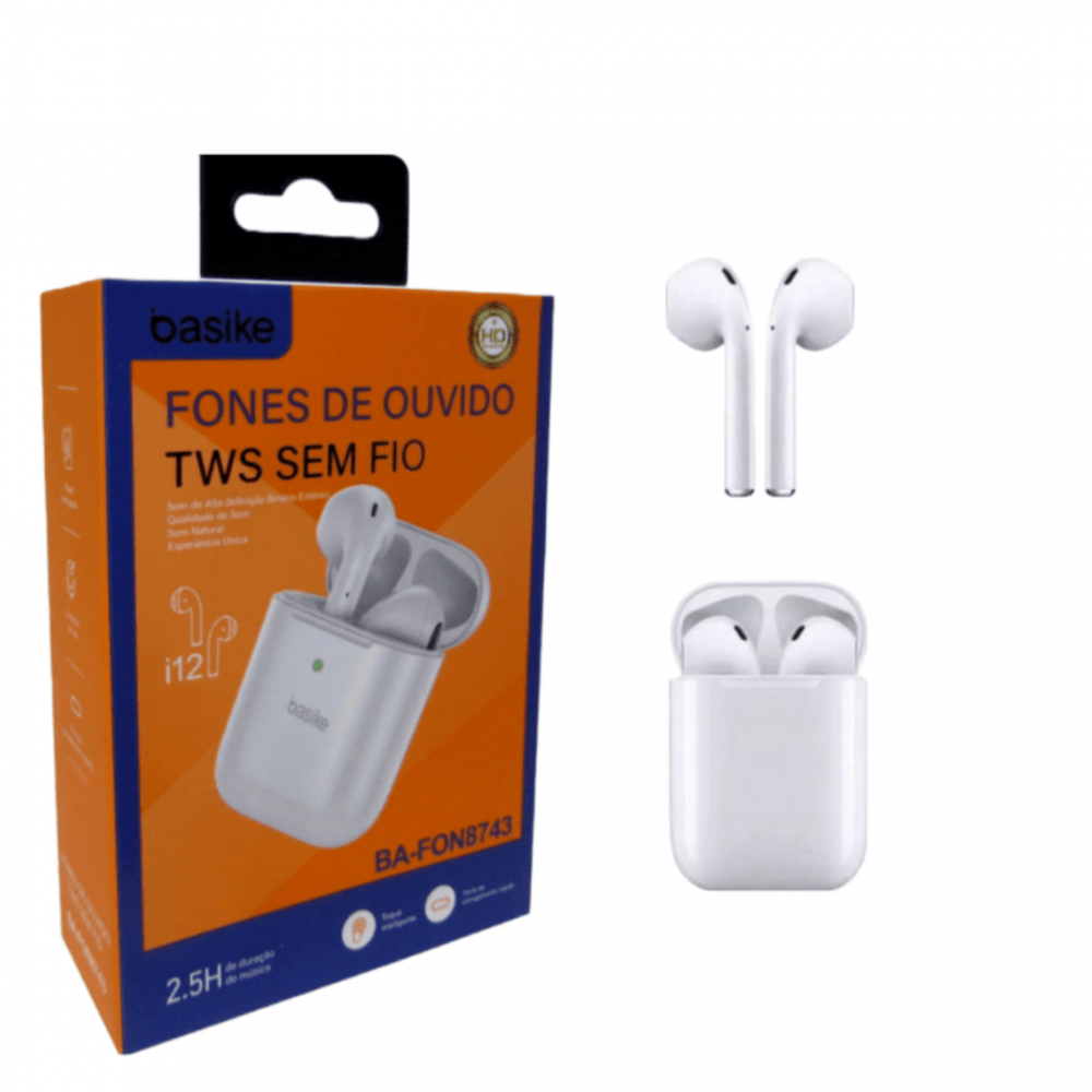 fone bluetooth de ouvido sem fio Tws i12 Inpodtouch Bluetooth Earpods ...