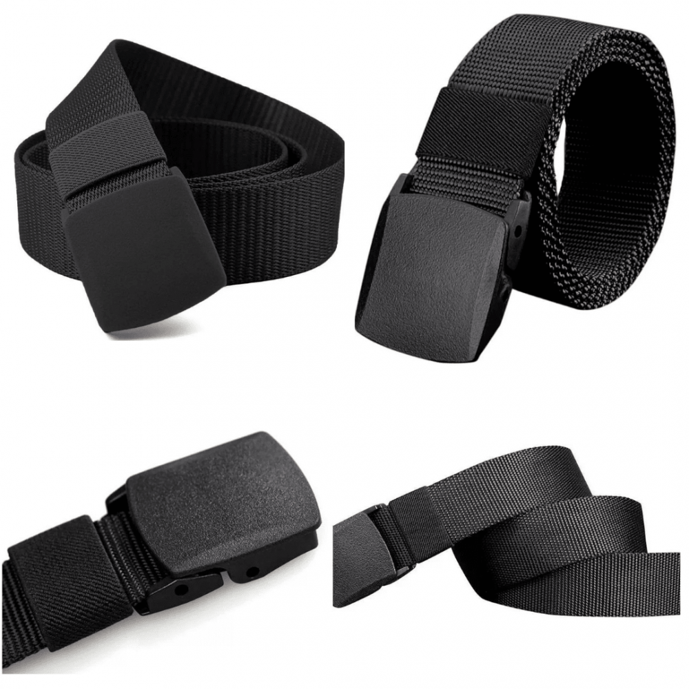 Cinto Largo Masculino Nylon Fivela de PVC Plástico